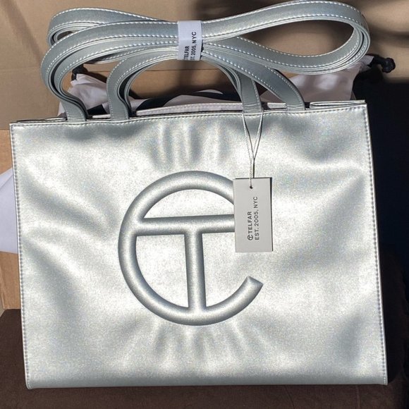 Telfar | Bags | Authentic Silver Medium Telfar Shopping Bag3 | Poshmark